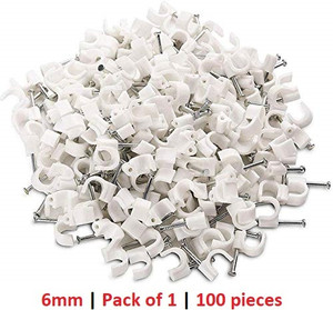 Average Pack of 1(100 pieces)- 6mm Wire Fastener Circle Cable Clips ...