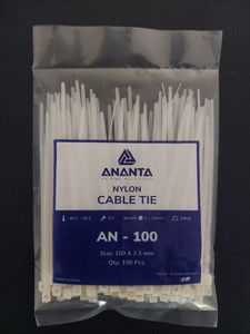 ANANTA INDUSTRIES Multi-Purpose Natural White, 100x2.5MM(4") Nylon ...