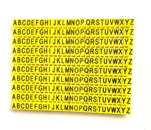 DECENT AIR SYSTEM Self Locking Cable Marker Ferrules (Alphabetic A to Z ...