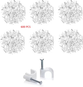 GLAMAXY 600 PCS 6 MM Cable Clip for RG6, RG59, CAT6, RJ45 Cable Coax ...