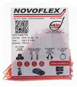 Novoflex CPS 100 ES (R) ,Cab Lok Nylon Cable Ties 100 x 2.5 mm 4 Inch ...