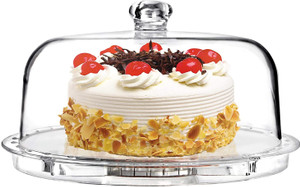 Decent Glass Round Glass Cake Dome with Plate Glass, Glass Cake Server ...