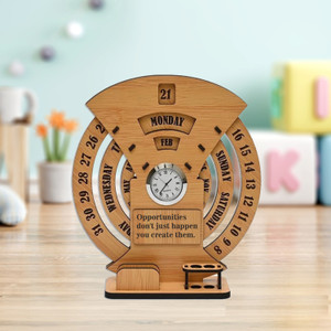 iMPACTGift MDF Desk Organizer (Lifetime Infinite Calendar 2025 with ...