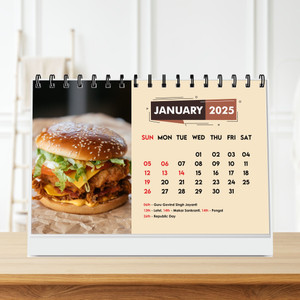 ESCAPER Pizza & Fast Food 2025 Desk Calendar 2025 Table Calendar Price ...