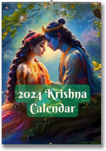 Visaan Krishna Theme Big Wall Hanging Calendar, Beautiful Krishna ...