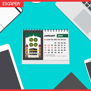 ESCAPER Muslim Akbar Desk Calendar 2025 – Islamic Table Calendar for ...