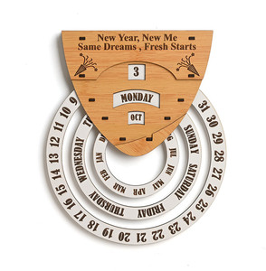 GIFT KYA DE Wall Circular Calendar Lifetime Calendar for Office Home ...