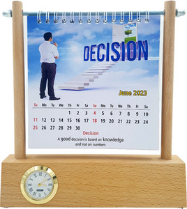 WOODHOUSE Table Calendar to Calendar 2023 Desk Organizer and Clock for ...
