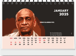ESCAPER Famous Indian Leaders Calendar 2025 Desk Edition 2025 Table ...