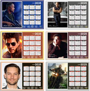ESCAPER Bollywood Actors Wall Calendar 2025 hanging, Hollywood Actors ...