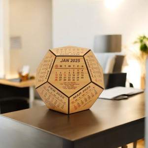 GIFT KYA DE Desk Calendar & Table Decorative Items Wooden 3D Premium ...