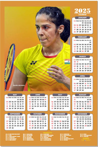ESCAPER Saina Nehwal Olypmic Medalist Players Wall Calendar 2025 ...
