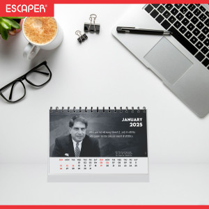 ESCAPER Ratan Tata Desk Calendar 2025 - Motivational Quotes 2025 Table ...