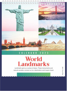 ARGS PAPER PLUS 1606 - WORLD LANDMARKS 2023 Table Calendar Price in ...