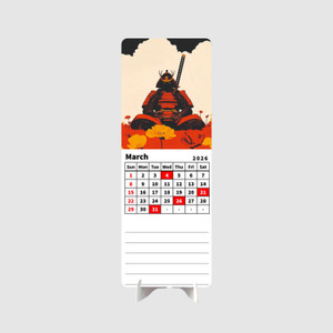wrap craft Legend Samurai Desk Calendar Monthly Home 2026 Table ...