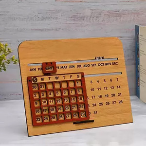 XAZE CRAFT Compartments Wooden Desk / Table Calendar to Lifetime ...