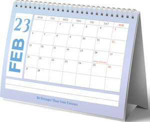 Lauret Blanc A5 Table Calendar 2023- Home and Office, Monthly Grid View ...