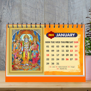 ESCAPER Shree Ram Table Calendar 2024: A Year of Prosperity and Peace ...