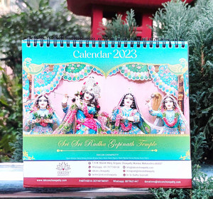 Iskcon VRINDAVAN TABLE/DESK CALENDAR FOR HOME AND OFFICE || SIZE 9X8 ...