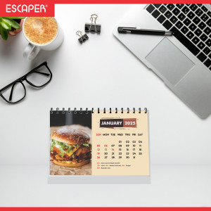 ESCAPER Burger Fast Food Desk Calendar 2025 - Tasty Food Theme 2025 ...