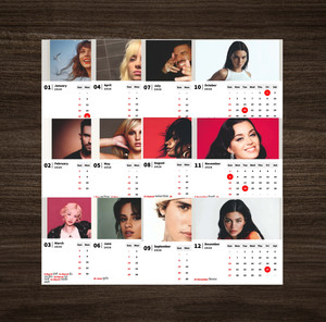 AMTHA AMTHA WORLD POP Singers High-quality 400 GSM paper Calendar 2026 ...
