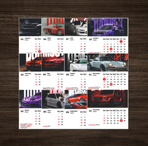 SKINADDA NEW Super fast CAR Printed on premium 400 GSM paper Calendar ...