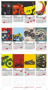 wrap craft Vintage Motor Bike Predator Desk Calendar Monthly office AND ...