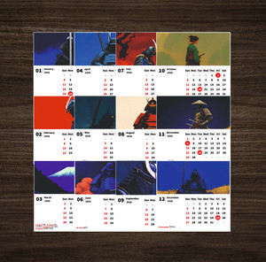 AMTHA AMTHA Samurai High-quality 400 GSM paper Calendar 2026 Table ...