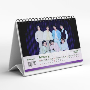 PurpleBees BTS Desk Calendar with Notes section with BTS Photos for ...