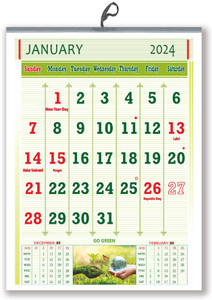 Vivid Print 815-24-GoGreen 2024 Wall Calendar Price in India - Buy ...
