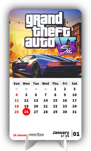 SKINADDA Grand Theft Auto Premium Desk Calendar 2026 Table Calendar ...