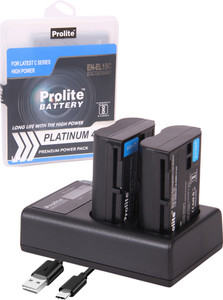 Prolite EN-EL15 Combo | 2 EN-EL15 Platinum Li-ion Camera Battery with 1 ...