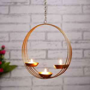 WEBELKART Premium Chandrika mala hanging tealight Candle Holder Iron 1 ...
