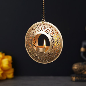 WEBELKART Premium Chandrika mala hanging tealight Candle Holder Iron 1 ...