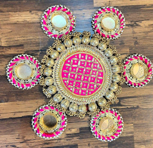 Earth Hopper Unique Design Metallic Diya Tea Light Candle Holder ...