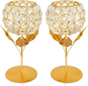 TAG Zee Crafts Original 7 Inches Gold Plated Tealight or Candle Holder ...