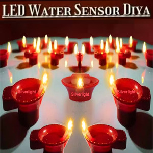 Silverlight LED Diya with Water Sensor Battery Powered For Temple ...