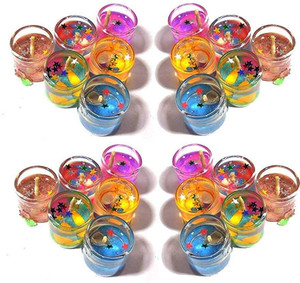 COLTONE Mini Cute Little Glass Jelly Gel Candles for Home Decor Diwali ...