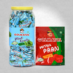 Golmatol Mint and Mitha Paan Candy Combo of Jar/Packet containing 170/ ...