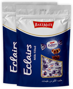 BAKEMATE Eclairs Milk Filled Coated Chocolate Pack of 2 Milk, chocolate ...