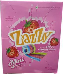 Paradise Zazzy Licorice Strawberry Candy Roll Mini 4 Made Strawberry ...