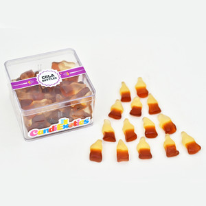 CANDIEXOTICS GUMMY COLA BOTTLE SHAPED COLA FLAVOURS JELLY CANDY - 250gm ...