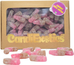 CANDIEXOTICS Veg Cherry Cola Bottle Gummy Candies - Delicious Cherry ...