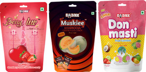 DOBIEE Fruit Flavour Combo Pack of 3 Candies (Muskiee, Berry Luv & Don ...