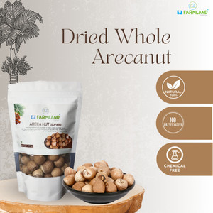 Ez Farmland Dried Arecanut (2 Pack of 400 g) Supari / Kerala Husked ...