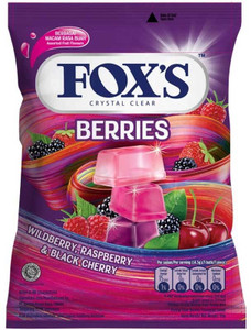 FOX'S Crystal Clear Oval Candy Berries Raspberry, Black Cherry Candy ...