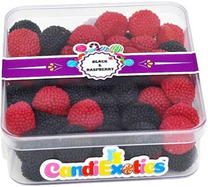 CANDIEXOTICS GUMMY BLACK RASPBERRY SHAPED FRUIT FLAVOURS JELLY CANDY ...