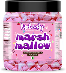 APLENTY Pure Veg Pink & White Heart Marshmallows Candy | Assorted Fruit ...