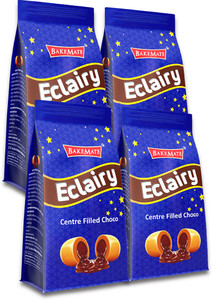BAKEMATE Eclairs Choco Centre Filled Toffee, 25 Candies Chocolate ...