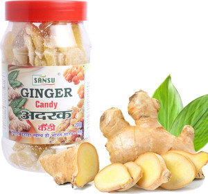 Sansu Homemade Organic Dried Ginger Candy-Adrak Flavoured Ginger Candy ...